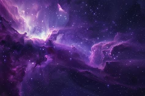 A Breathtaking View Of A Purple And Blue Space Filled With Countless
