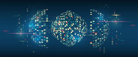 Big Data Visualization Futuristic Network Or Business Analytics Structuring The Flow Of