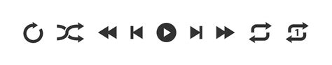 Audio Player Button Interface Icon Play Music Multimedia For Video Pause Next Previous