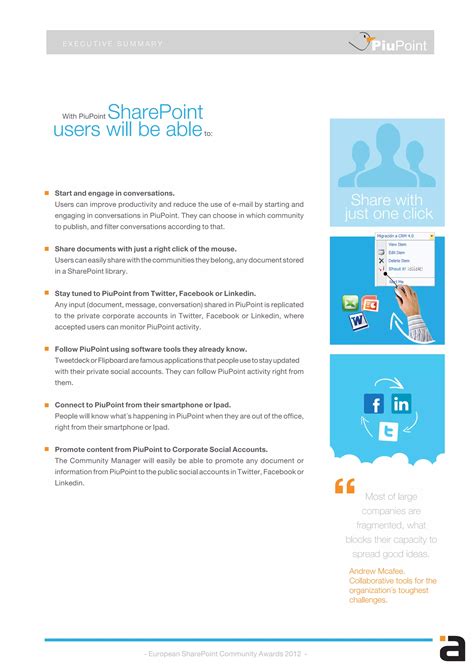 Piu Point Best Sharepoint Social Strategy Pdf