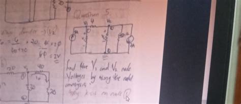 Circuit Analysis Find V1and V2 Node Voltage By Using