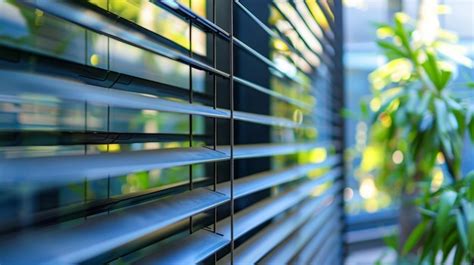 Premium Photo A Closeup Of Smart Glass Louvres An Innovative Feature Allowing For Dynamic