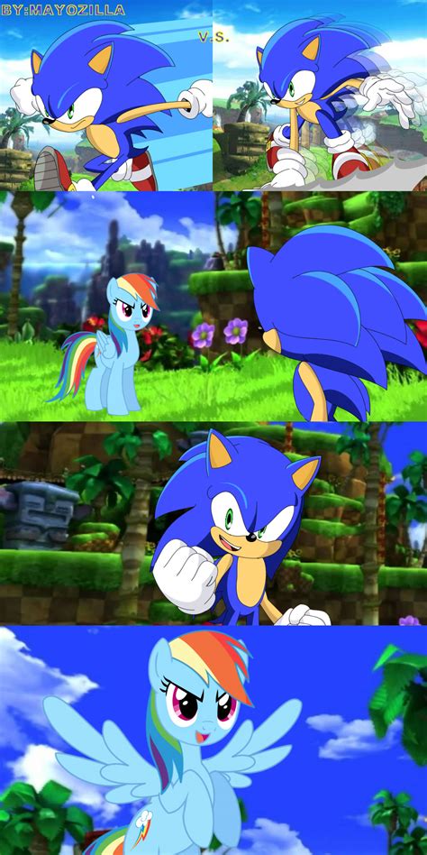 Sonic Vs Rainbow Dash By Mayozilla On Deviantart