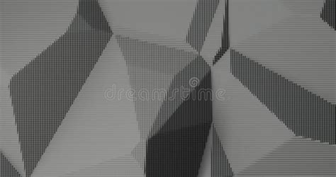 Abstract Geometric Extrusions Monochrome Patterns In 3d Stock