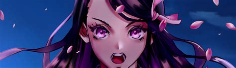 1200x350 Nezuko Kamado Angry Kimetsu No Yaiba Art 1200x350 Resolution
