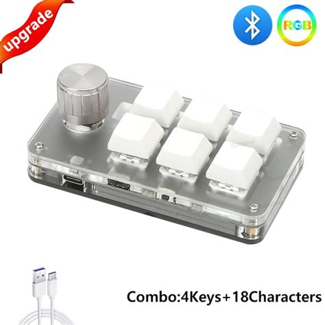 USB Custom Keyboard Macro Key Knob Programming RGB Bluetooth