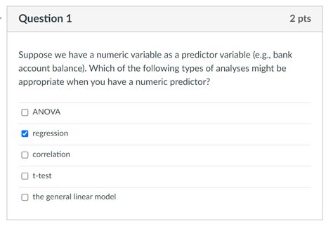 Suppose We Have A Numeric Variable As A Predictor