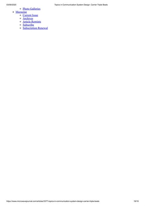 Topics In Communication System Design Carrier Triple Beats Pdf