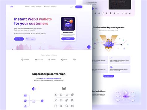Wallet Web Landing Page Behance