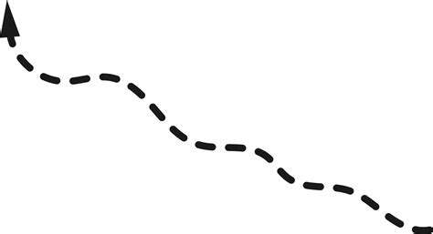 Hand Drawn Dashed Arrow Shape 21999503 Png