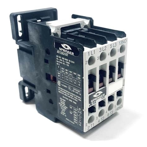 Jc12a310t Springer 3 Pole Contactor 25a 110 120vac 50 60hz 600vac