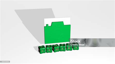 개념 및 프리젠 테이션의 관련 의미에 대한 금속 주사위 문자로 만든 카메라 그래픽과 텍스트의 3d 그림 배경과 아름다운 0명에 대한 스톡 사진 및 기타 이미지 Istock