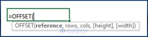 How To Use Offset Function In Excel Suitable Examples