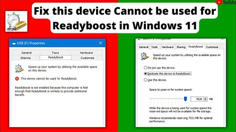 How To Fix This Device Cannot Be Used For Readyboost In Windows 11 Youtube