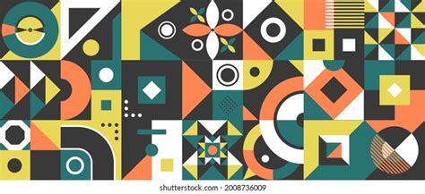 Modern Grid Flyer Geometric Shapes Geometry Stock Vector Royalty Free 2008736009 Shutterstock