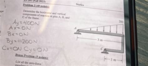 Determine The Horizontal And Vertical Components Of Chegg