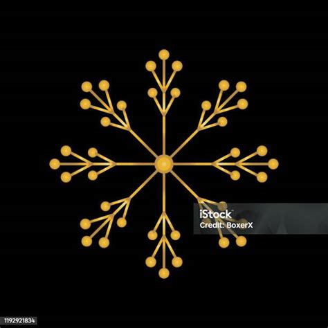 검은 배경에 고립 된 금 눈송이 플랫 스노우 아이콘 실루엣 새해 테마입니다 벡터 일러스트레이션 12월에 대한 스톡 벡터 아트 및 기타 이미지 Istock