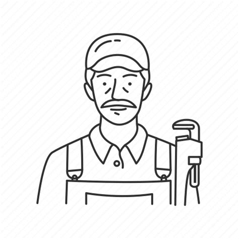 Male Pipe Plumber Profession Professionals Repair Man Mustache Icon Download On Iconfinder