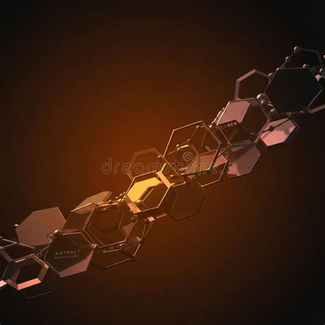 Hexagonal Structures Interlinked In A Chain Form Are Suspended