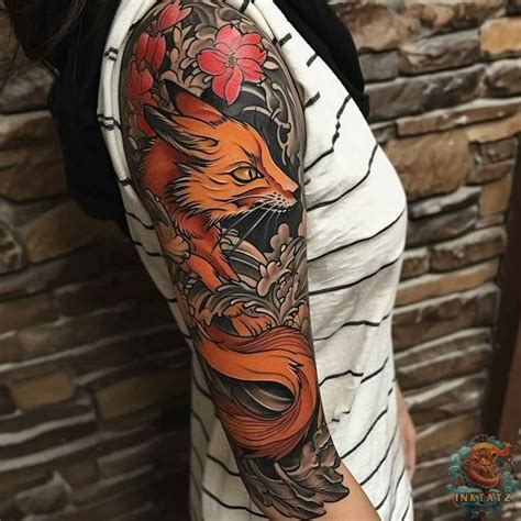 Kitsune Tattoos 86 Designs Fox Tattoo Japanese Fox Kitsune Tattoo