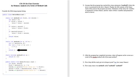 Solved Static Boolean Method3int X 2 After The Program