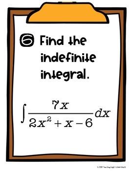 Calculus Review Of Integration Techniques Speed Dating TpT