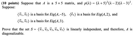 Solved Points Suppose That A Is A X Matrix And Chegg Com