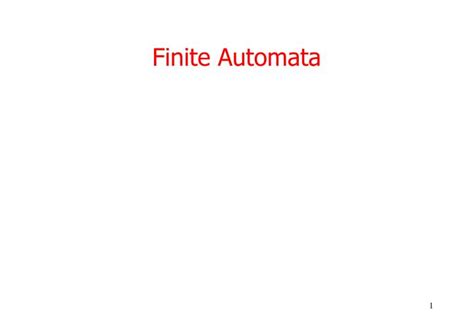 ppt finite automata powerpoint presentation free download id 3390639