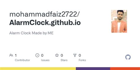 Github Mohammadfaiz Alarmclock Github Io Alarm Clock Made By Me