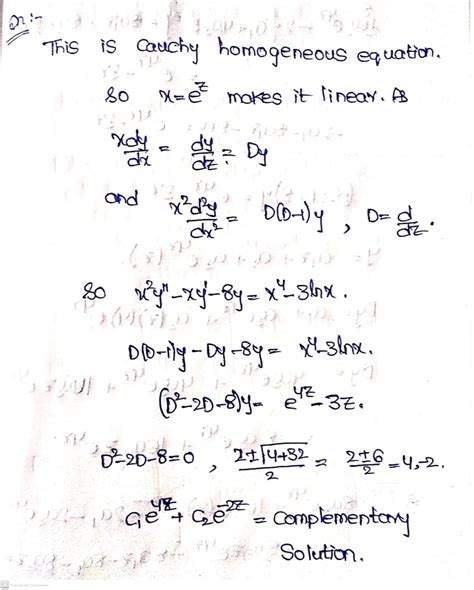 [solved] Transform The Following Euler Differential Equation Into A