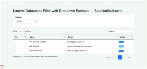 Laravel Datatables Filter With Dropdown Example