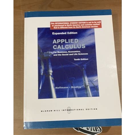 Applied Calculus Laurence Hoffmann Tentn Edition 蝦皮購物