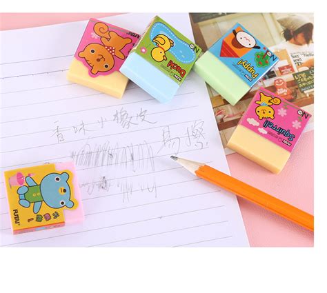 新款卡通可爱方块橡皮擦小学生小礼品带香味擦拭干净好用儿童橡皮 阿里巴巴