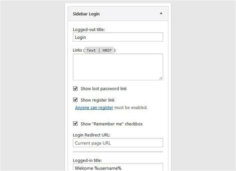 How To Add A Login Form In Your Wordpress Sidebar