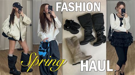 봄 패션하울 ︎15 Items 옷부터 악세까지 느좋템 모음🖤📁 봄 코디• 봄 룩북 • 봄 신발 추천 •봄 아우터 •나이키 샥스• 네거티브쓰리 부츠• Youtube