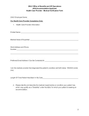 Fillable Online ADA Accommoation Request Medical Provider Form Fax Email Print PdfFiller