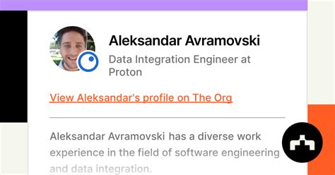 Aleksandar Avramovski Data Integration Engineer At Proton The Org