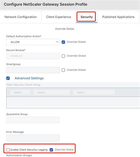 NetScaler EPA Scans With Quarantine Group