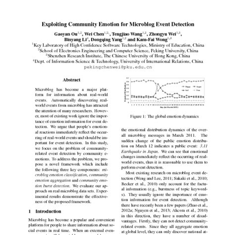 Exploiting Community Emotion For Microblog Event Detection Acl Anthology