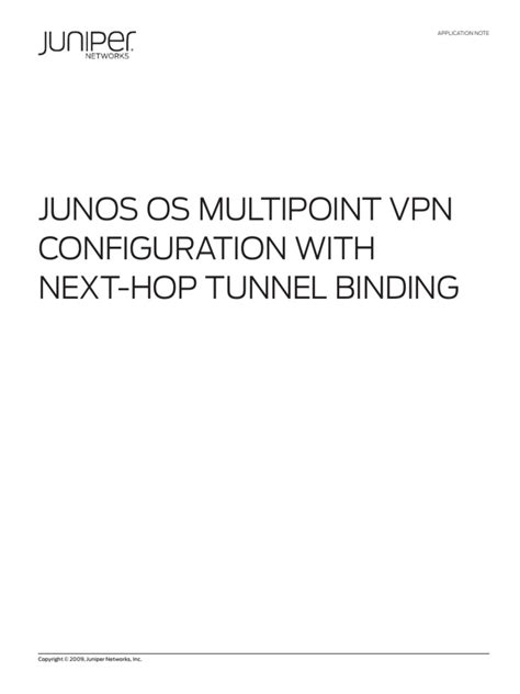 Junos Os Multipoint Vpn Configuration Pdf