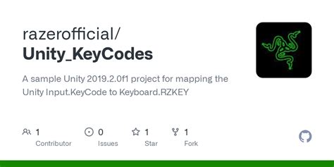 Github Razerofficial Unity Keycodes A Sample Unity 2019 2 0f1 Project For Mapping The Unity