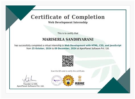 Webdevelopment Html Css Javascript Internship Grateful