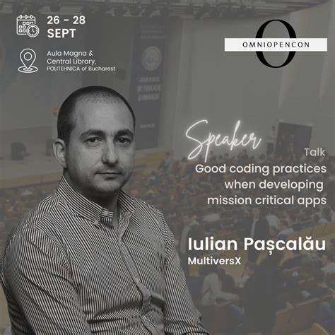 Rosedu On Linkedin 💡 Good Coding Practices When Developing Mission Critical Apps With Iulian