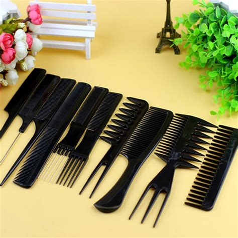 Hair Care Comb Anti Static Coarse Fine Toothed Tail Teasing Waves Pick Combs Set Of 10 In Combs