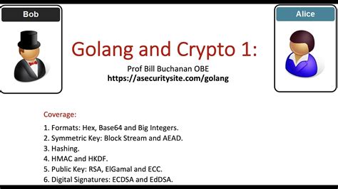 golang and cryptography part 1 youtube