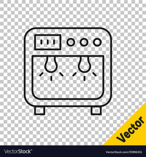 Black Line Biosafety Box Icon Isolated Royalty Free Vector