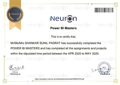 Shankar Padrat On Linkedin Powerbitraining Acheivement 2020vision Dataanalysts