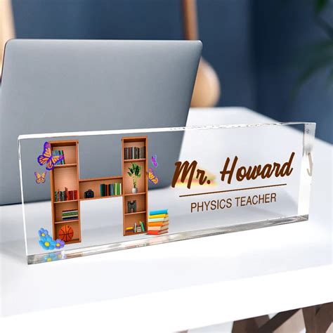 Classroom Initial Personalized Desk Name Plate Wander Prints