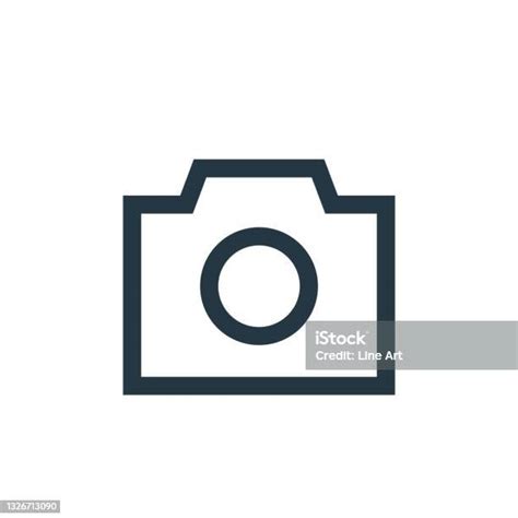 기본 Ui 개념에서 카메라 아이콘 벡터 카메라 편집 가능한 스트로크의 얇은 선 그림입니다 웹 및 모바일 앱 로고 인쇄 미디어에 사용할 수 있는 카메라 선형 사인 0명에 대한