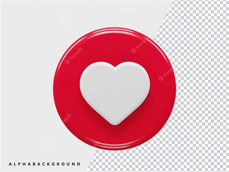 Premium Psd Love React 3d Realistic Icon